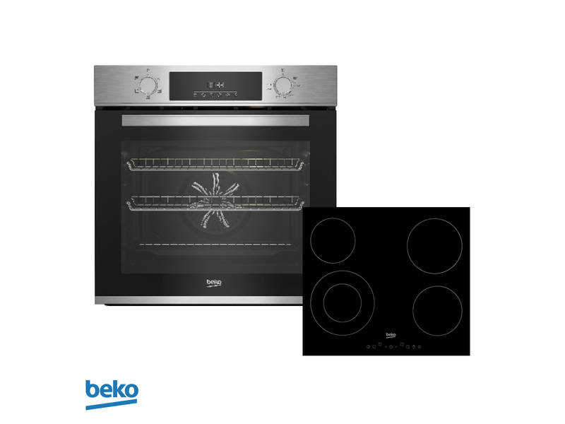 Beko Fan Oven & Touch Control Ceramic Hob Pack