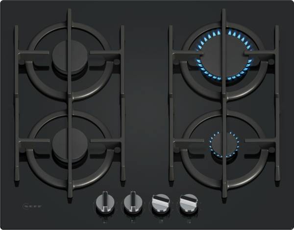 Neff N70 T26PIP4S0 60cm Gas Hob Black
