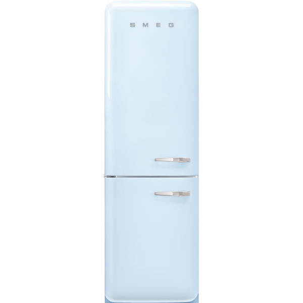 60cm 50s Style Left Hand Hinge Fridge Freezer Pastel Blue