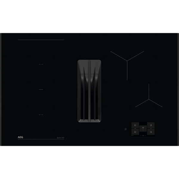 AEG 9000 NCU84F43AB 80cm Hob with Extraction Black | Magnet