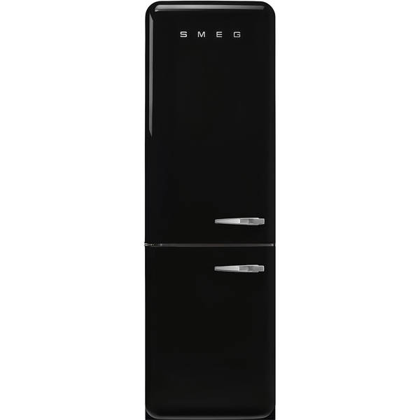60cm 50s Style Left Hand Hinge Fridge Freezer Black