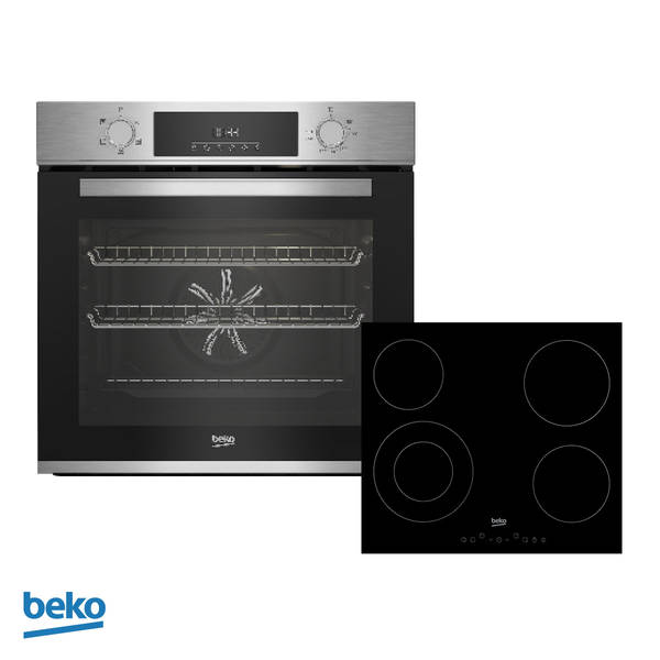 Beko Fan Oven & Touch Control Ceramic Hob Pack