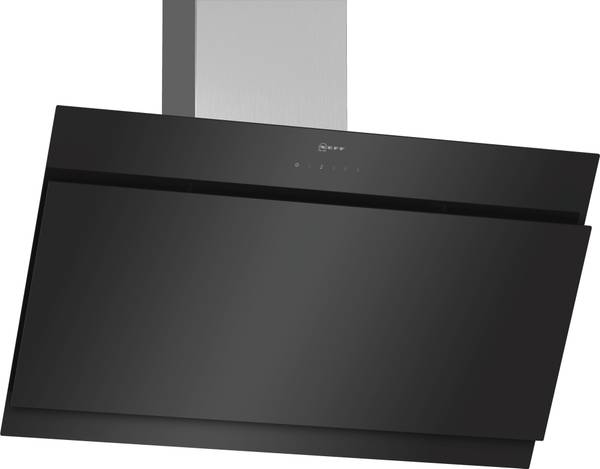 Neff N50, D95IHM1S0B Wall-mounted cooker hood, 90 cm, clear glass black ...