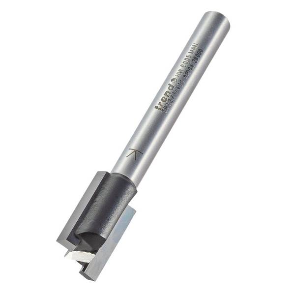 Trend two flute striaght hinge recess router cutter.