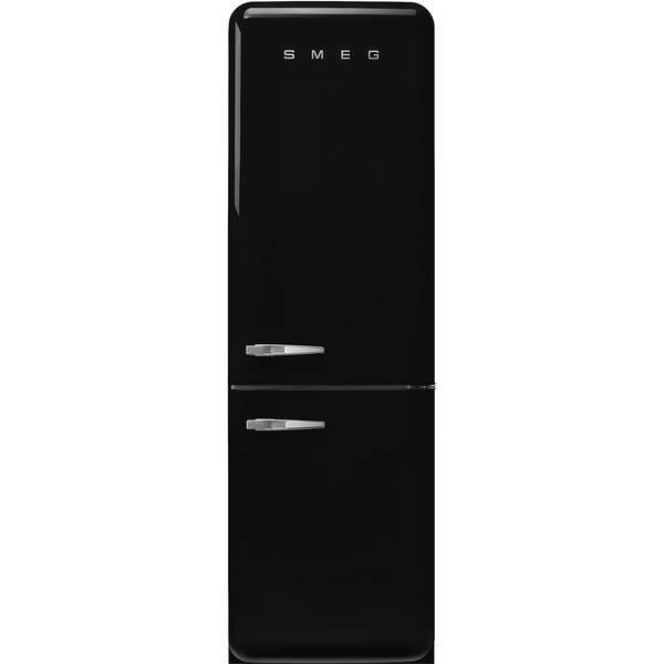 60cm 50s Style Right Hand Hinge Fridge Freezer Black