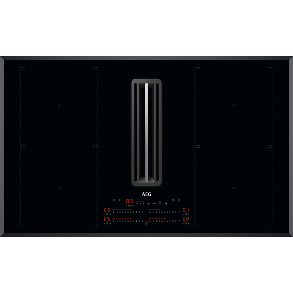 AEG Built-in Double Bridge Hob with Extractor CCE84751FB Black ...