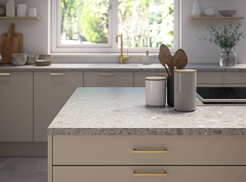 pebble white worktop