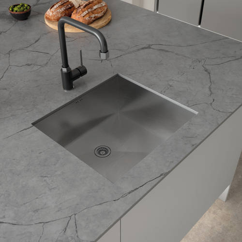 dark grey marble worktop