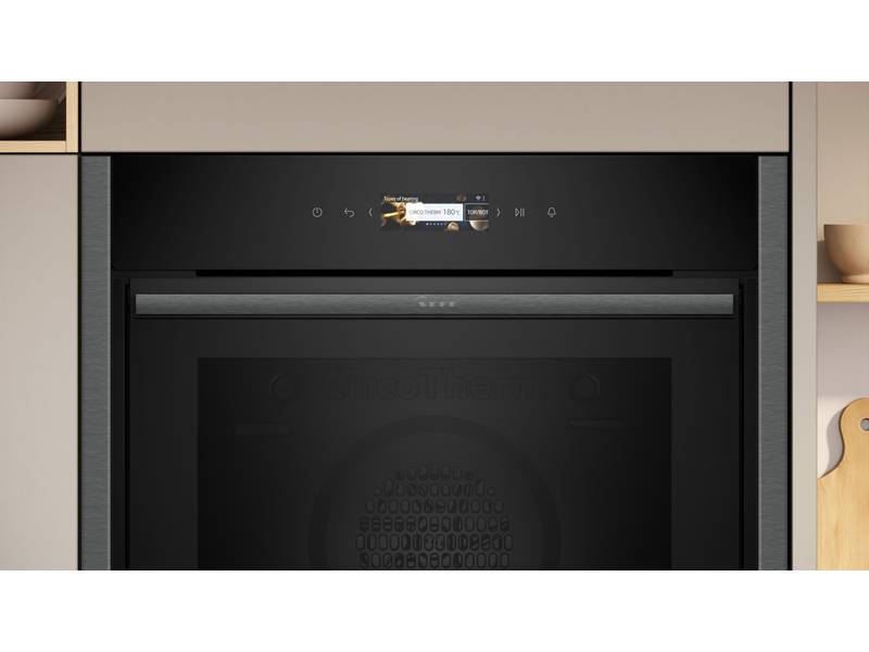 Neff N70 B54CR71G0B Pyrolytic Slide & Hide Single Oven Graphite